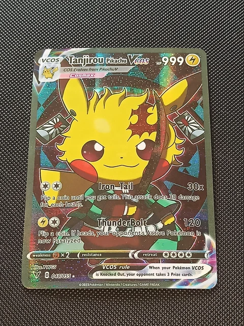 PIKACHU POKEMON TANJIROU Tanjiro Demon Slayer Pika Carte Card Holo ...