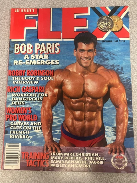 FLEX BODYBUILDING MUSCLE magazine BOB PARIS 9-88 $12.50 - PicClick