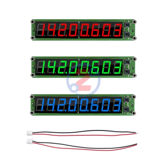 8-BIT RF SIGNAL Frequency Tester Counter 0.1-60MHz 20MHz~2.4GHz LED ...