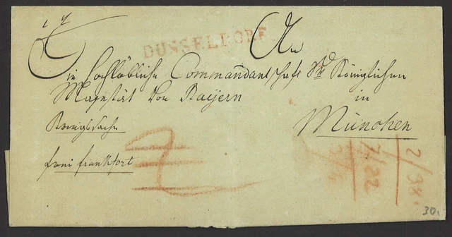 ALTDEUTSCHLAND PREUSSEN VORPHILA L1 DUSSELDORF Feuser 785-6 Teilfranko ...