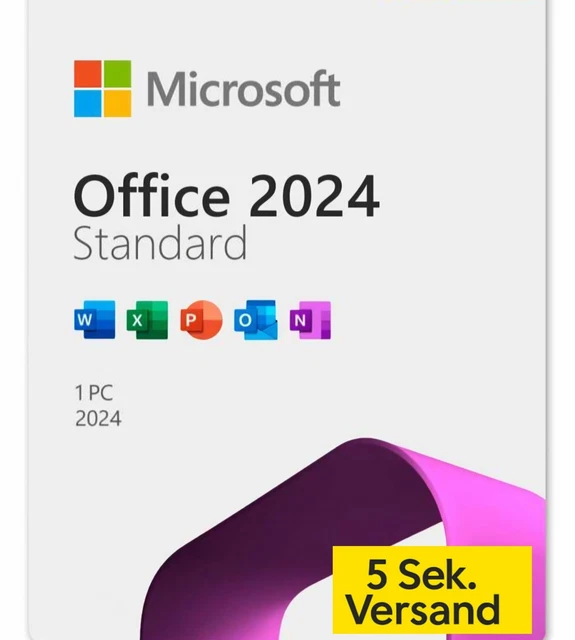 MS OFFICE 2024 Standard Vollversion Key Sofort Email Versand EUR 8,87 - PicClick DE