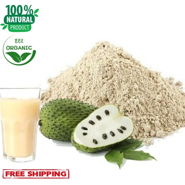 DRIED SOURSOP FRUIT Powder Ceylon Organic Graviola [Annona muricata ...