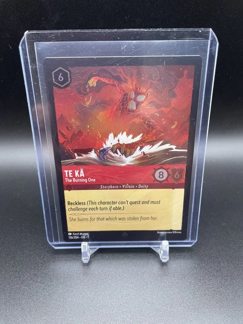 DISNEY LORCANA CARD: Te Ka The Burning One 126/204 NM Cold Foil Holo ...