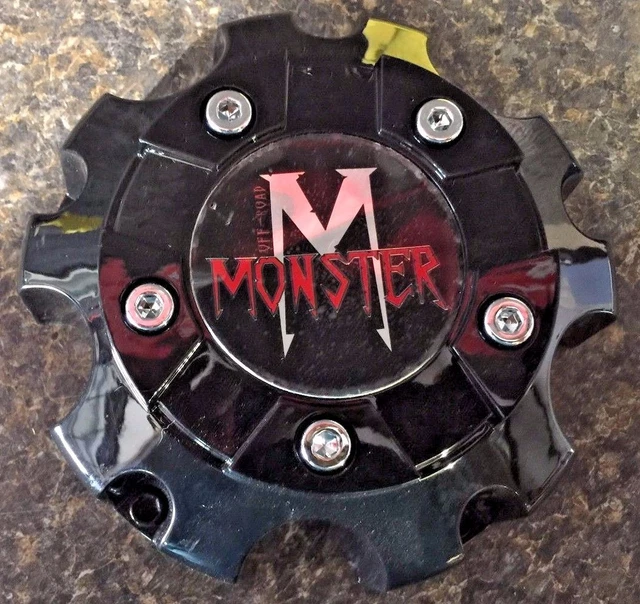 MONSTER OFF ROAD 07 CENTER CAP/ BLACK WHEEL/RIM CENTER CAP #C692-5 ...