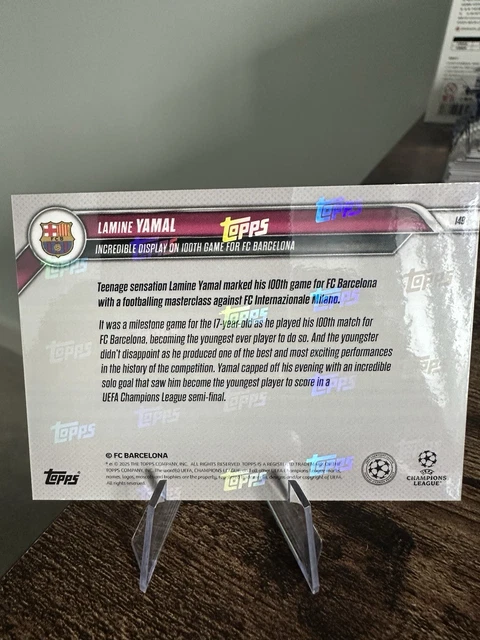 LAMINE YAMAL - Barcellona FC - Topps Now UCL 24/25 - Card 149 Sold Out ...