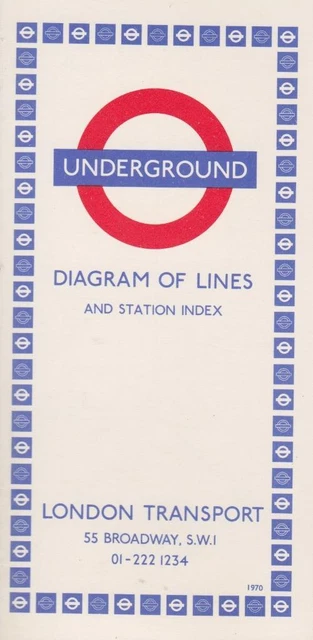 LONDON UNDERGROUND TUBE Map 1970 (REF 770) £7.49 - PicClick UK