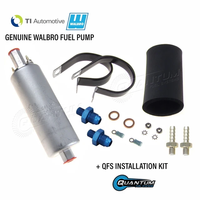 GENUINE WALBRO/TI GSL392 255LPH Inline External Fuel Pump+8AN Fittings ...