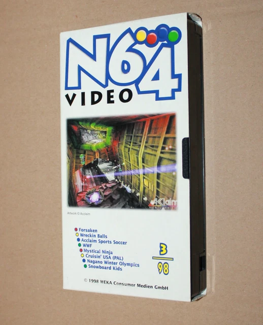 1998 OLD PROMO German Nintendo 64 N64 VHS Snowboard Kids Mystical Ninja ...