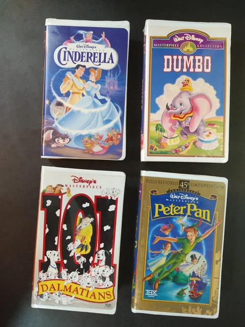 WALT DISNEY MASTERPIECE Collection 4 VHS Bundle Clamshell Cases--TESTED ...