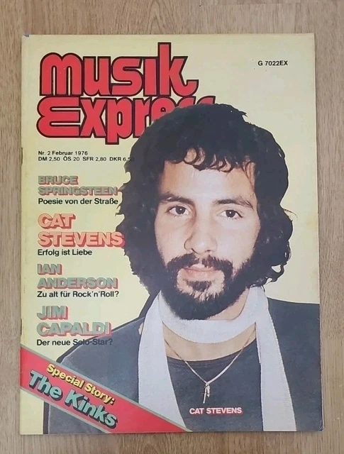 MUSIK EXPRESS 2/1976 Cat Stevens/Bruce Springsteen/Ian Anderson/Jim ...