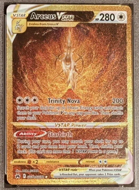 POKÉMON TCG ARCEUS VSTAR Crown Zenith: Galarian Gallery GG70/GG70 Holo ...