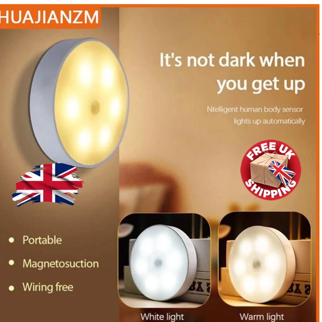 MOTION SENSOR LED Night Light USB Rechargeable Lamp for Wardrobe Hallway Stairs £3.28 - PicClick UK