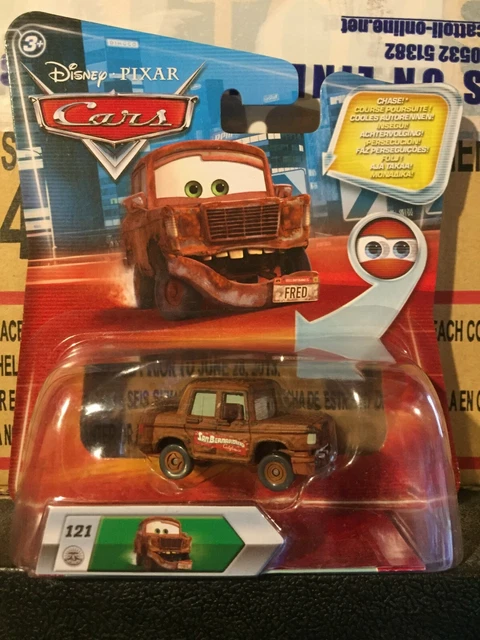 DISNEY PIXAR CARS Fred with Fallen Bumper Chase Mov Eyes Mattel 1.55 ...