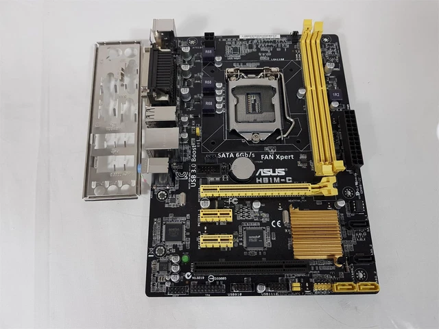 ASUS H81M-C SOCKET LGA1150 DDR3 MicroATX Motherboard with I/O Shield £ ...