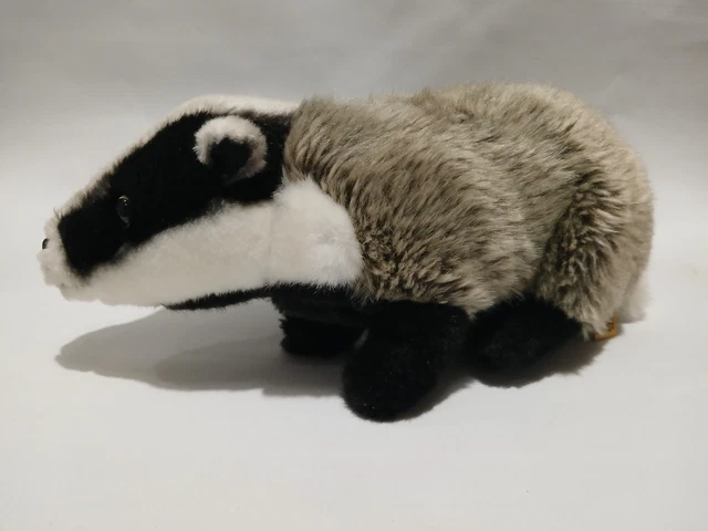 BADGER PLUSH SOFT Toy Animal Teddy by Living Nature. Wild Life Gift ...