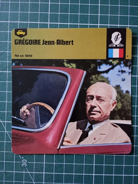 FICHE AUTO CIRCA 1978 12x12,5cm Jean Albert Grégoire EUR 1,40 - PicClick FR