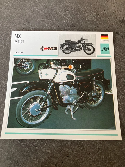 CARTE FICHE MOTO collection ATLAS MZ ES 125/1 EUR 2,50 - PicClick FR