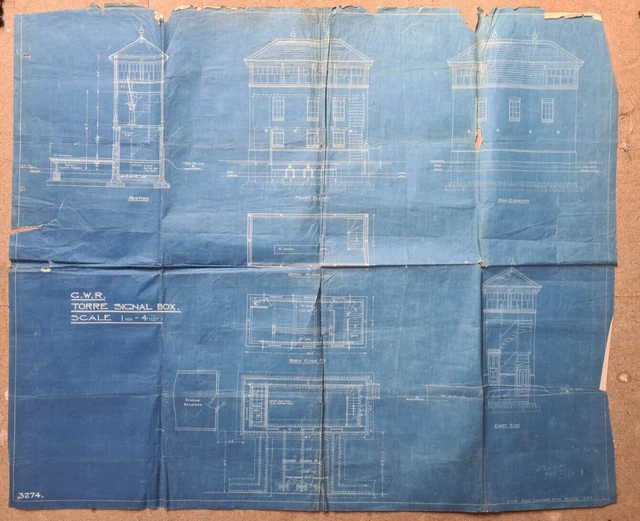 G.W.R. TORRE SIGNAL BOX Plans & Elevations 4 March 1921 Signal ...