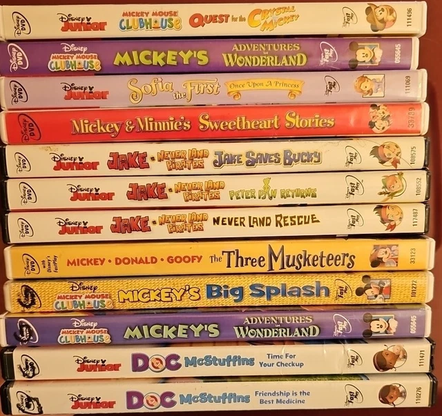 DISNEY'S MICKEY MOUSE Clubhouse Junior (12 DVD Lot) Mickey, Minnie FREE ...