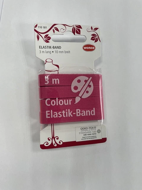 WENCO ELASTIK-BAND 3M Pink (0,67 EUR/m) EUR 2,00 - PicClick DE