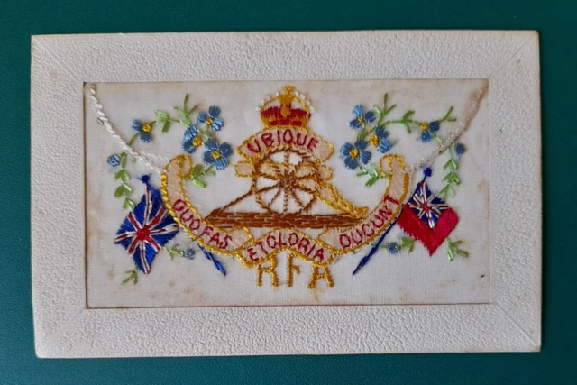 WWI, ROYAL FIELD ARTILLERY, RFA - Embroidered Silk Military Patriotic Postcard £5.99 - PicClick UK