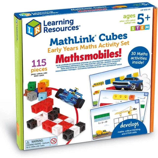 LEARNING RESOURCES MATHLINK Cubes Early Maths Activity Set Mathsmobiles ...