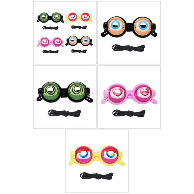 KINETIC CRAZY EYES Glasses Pull String Blinking For Kids And Adults ...