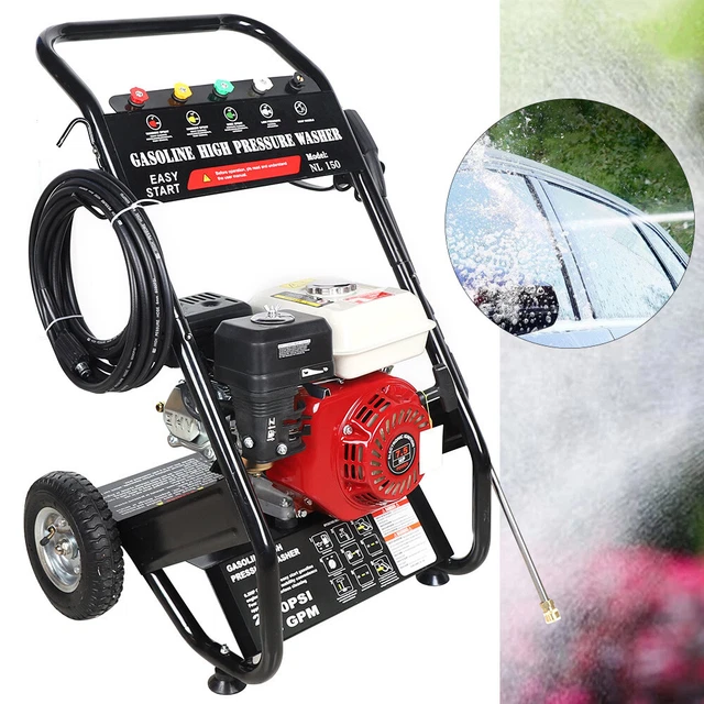PETROL HIGH PRESSURE Washer Gasoline Engine Jet Cleaner 170-190 bar 6 ...