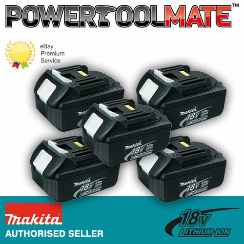 MAKITA GENUINE BL1830 18v 3.0ah Lithium-ion LXT Battery - FIVE PACK £209.99 - PicClick UK