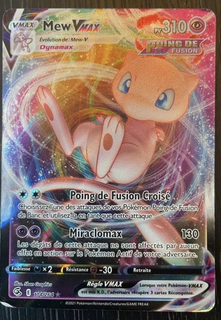 CARTE POKÉMON MEW vmax pck 310 brillantePoing de fusion croisé EUR 80,00 - PicClick FR