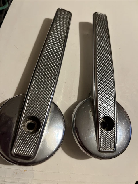 FORD ESCORT MK1 / TRANSIT CLASSIC CAR INTERIOR CHROME DOOR HANDLES x 2 ...