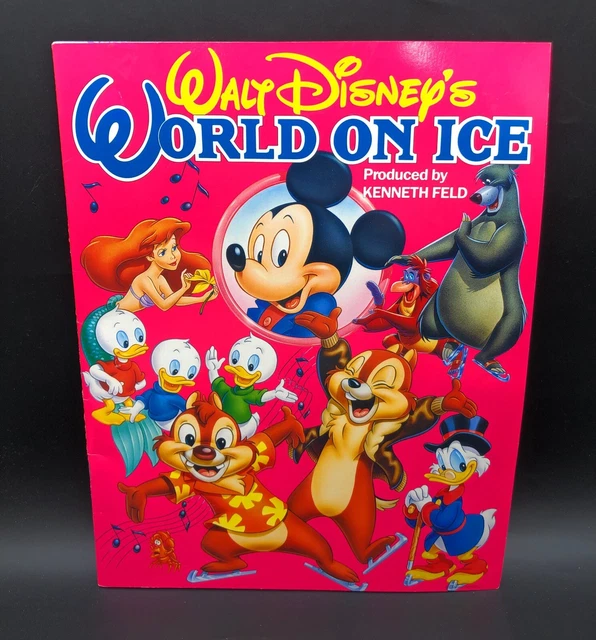 VINTAGE WALT DISNEY'S WORLD ON ICE Programme Book Mickey Mouse Front ...