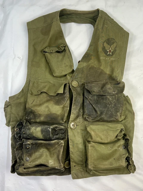 VINTAGE ARMY AIR Force TYPE C-1 Emergency Sustenance WWII Vest - Cappel ...