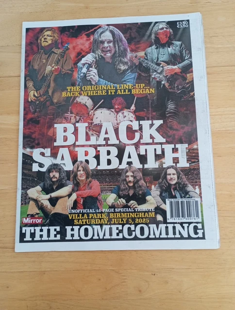 BLACK SABBATH THE Homecoming Daily Mirror Unofficial 48 Page Special ...