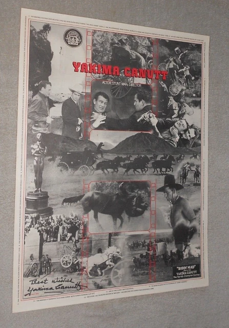 YAKIMA CANUTT. HOLLYWOOD Western Actor, Stuntman, Director. Signed ...