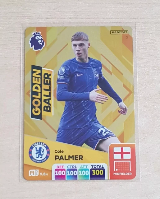 COLE PALMER GOLDEN BALLER #3 Card PANINI XL ADRENALYN 2025 Premier ...