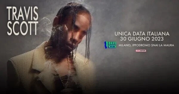 BIGLIETTO TRAVIS SCOTT Milano 30/06/2023 INGRESSO ROSSO EUR 60,00 ...
