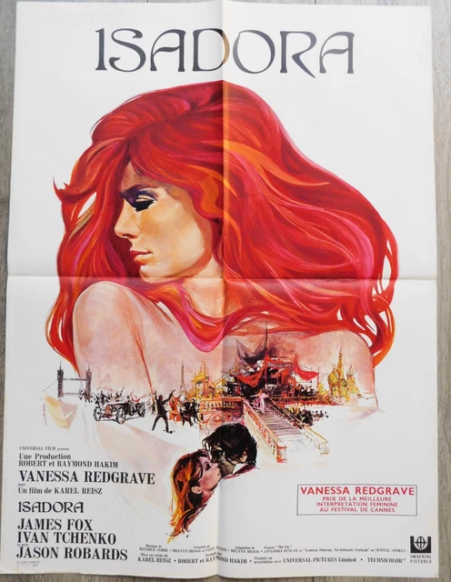 ISADORA AFFICHE ORIGINALE Poster 60/80 23/32 1968 Vanessa Redgrave EUR ...