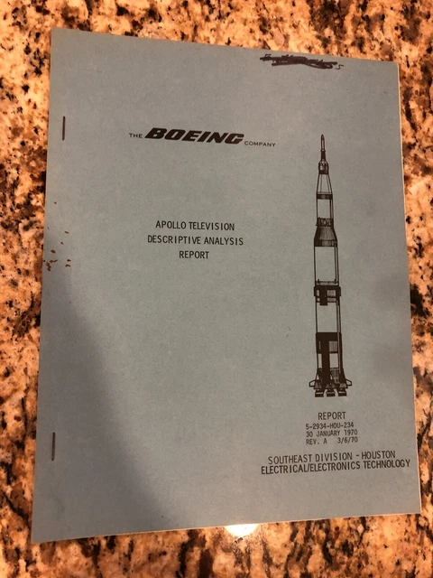 VINTAGE RARE BOEING Apollo Lunar Program Television Descriptive ...