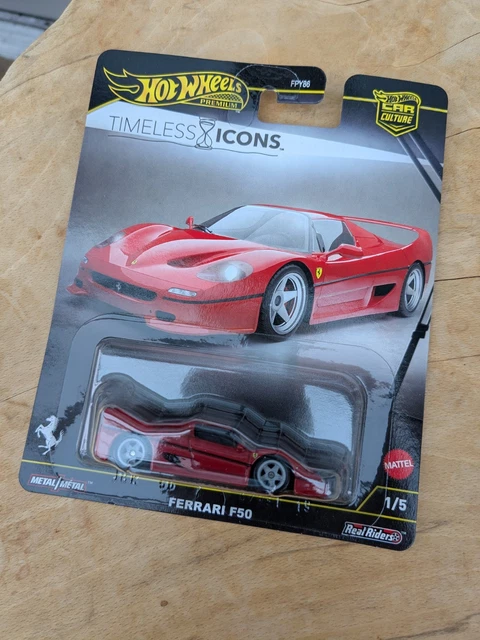 HOT WHEELS TIMELESS Icons Ferrari F50 Premium Car Culture Real Riders £ ...