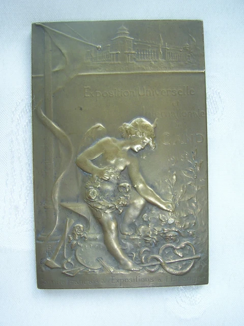 PLAQUE MEDAILLE En Bronze Signee Gregoire Gand 1913 EUR 70,00 - PicClick FR