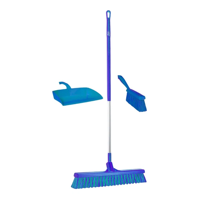 VIKAN DUSTPAN AND Broom Set Choice of colours £39.95 - PicClick UK