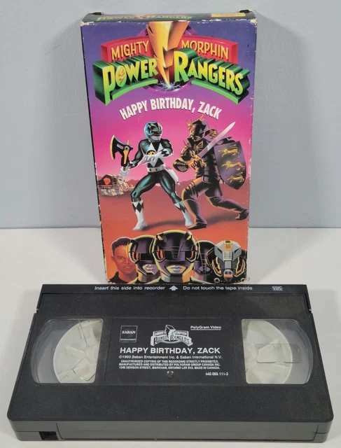 Mighty Morphin Power Rangers Happy Birthday Zack Vhs Vcr Video Tape