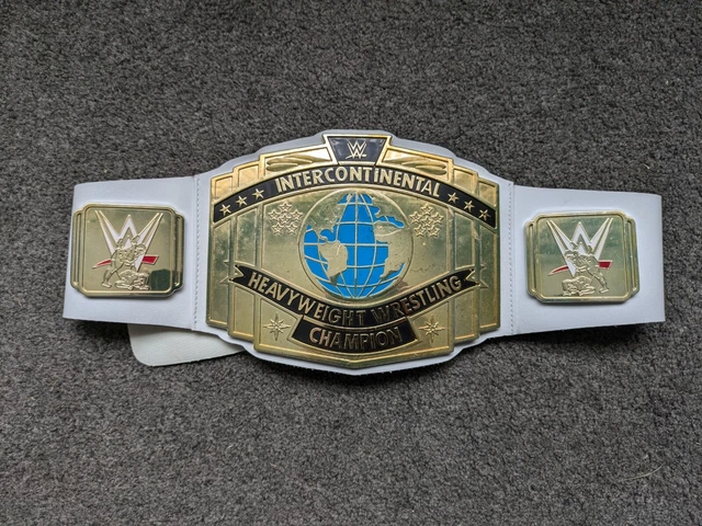 WWE WHITE STRAP Intercontinental Championship Mattel Wrestling Title ...