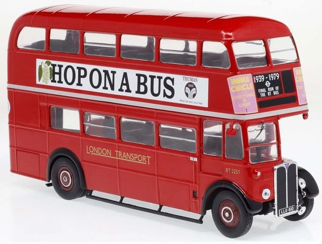 BUS AEC REGENT III RT London Transport 1939 double deck model 1:43rd ...