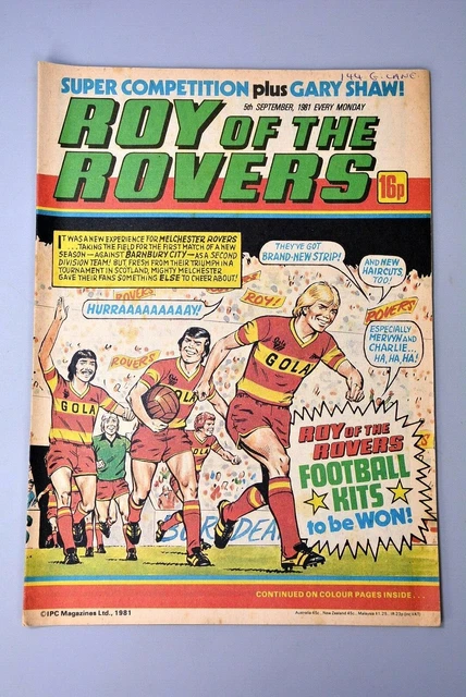 R&L VINTAGE MAGAZINE Comic : Roy of the Rovers 5 septembre 1981 EUR 5 ...