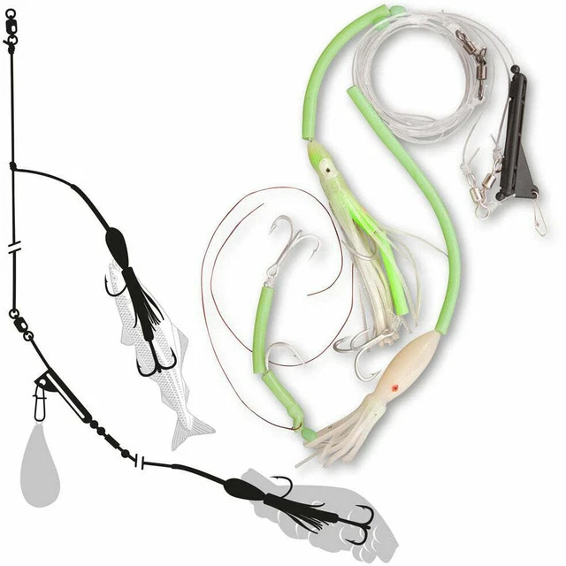 ZEBCO Z-SEA LUMPFISH Sea Boat Rigs Self Luminous - 8 Pcs - 7/0 / 280CM ...