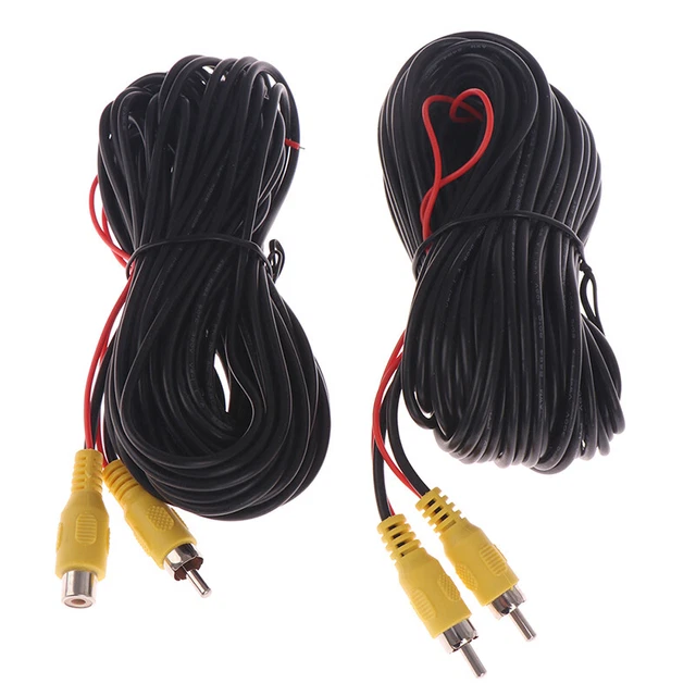 RCA MALE FEMALE Car Reverse Rear View Camera Video Extension Cable Cord ...