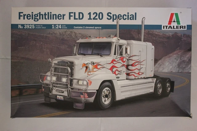 1:24 SCALE ITALERI Freightliner FLD 120 Model Truck Kit (New - DAMAGED ...