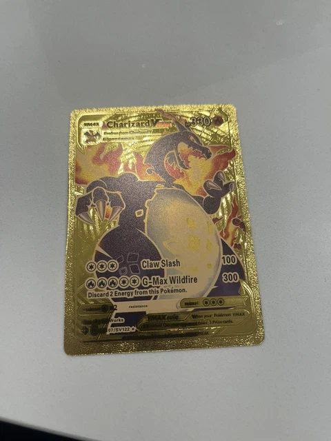 CHARIZARD VMAX POKEMON Gold Foil Card SV107/SV122 Custom Card EUR 6,57 ...